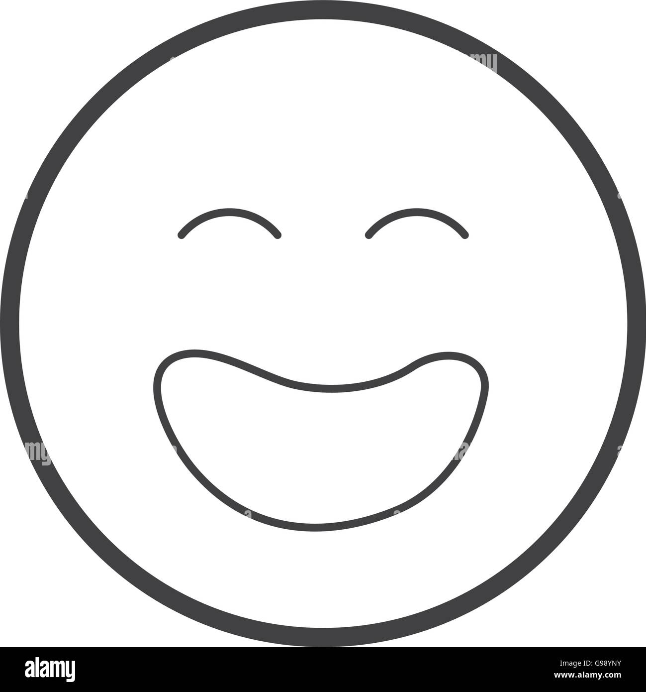 Cartoon face icon. Circle design. Vector graphic Stock Vector Image ...
