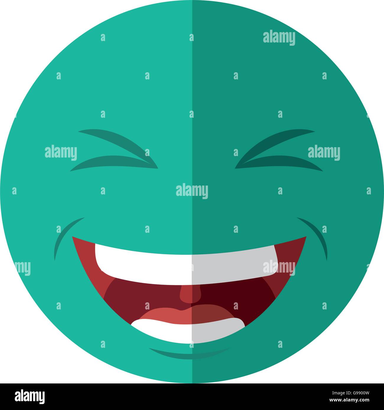 Cartoon face icon. Circle design. Vector graphic Stock Vector Image ...