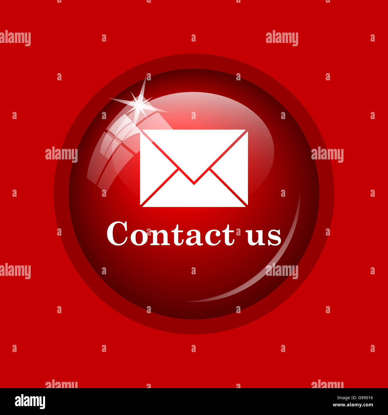 Contact us icon. Internet button on red background Stock Photo - Alamy