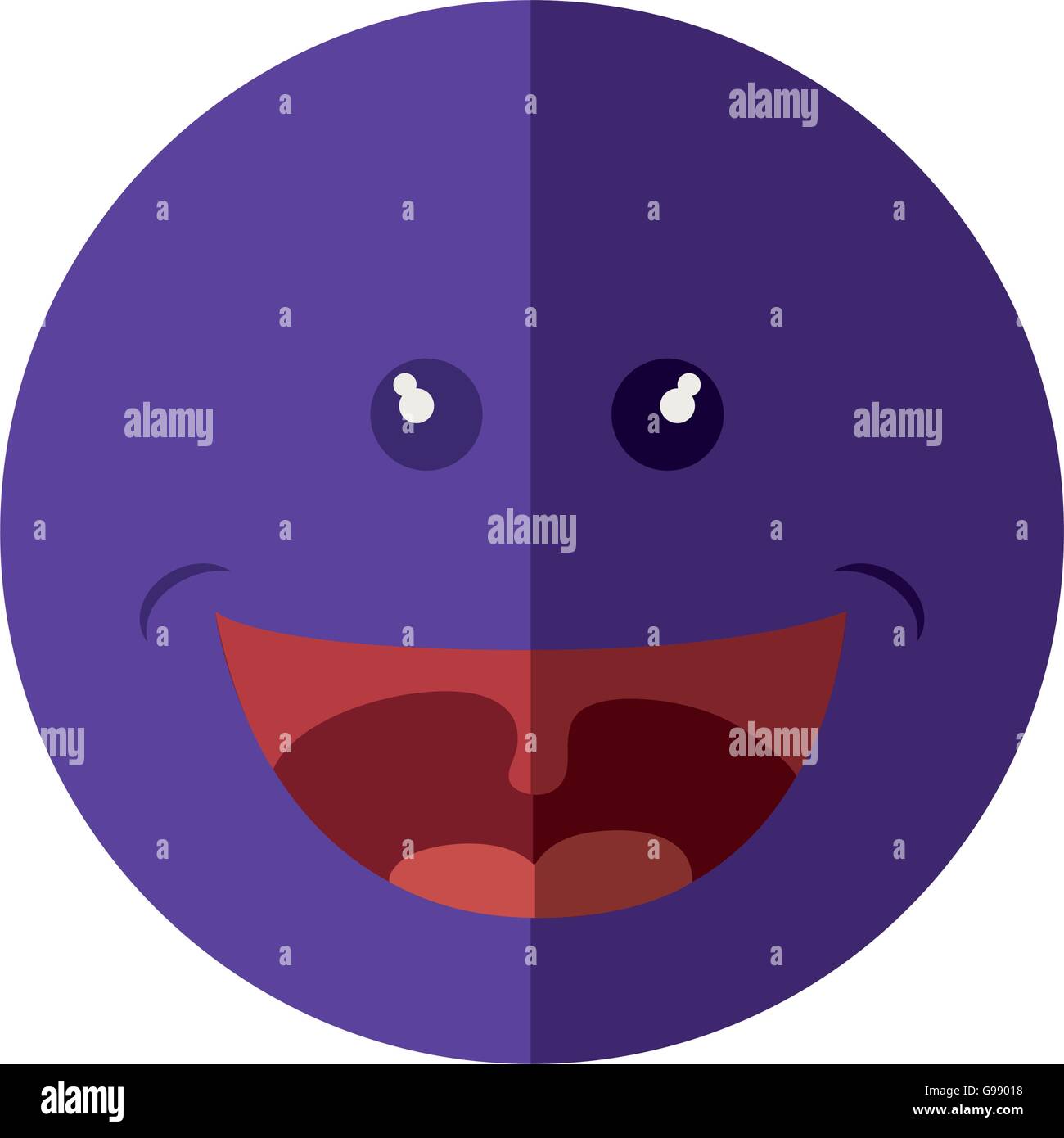 Cartoon face icon. Circle design. Vector graphic Stock Vector Image ...