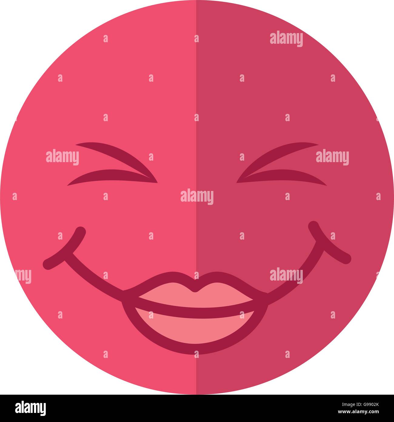 Cartoon face icon. Circle design. Vector graphic Stock Vector Image ...
