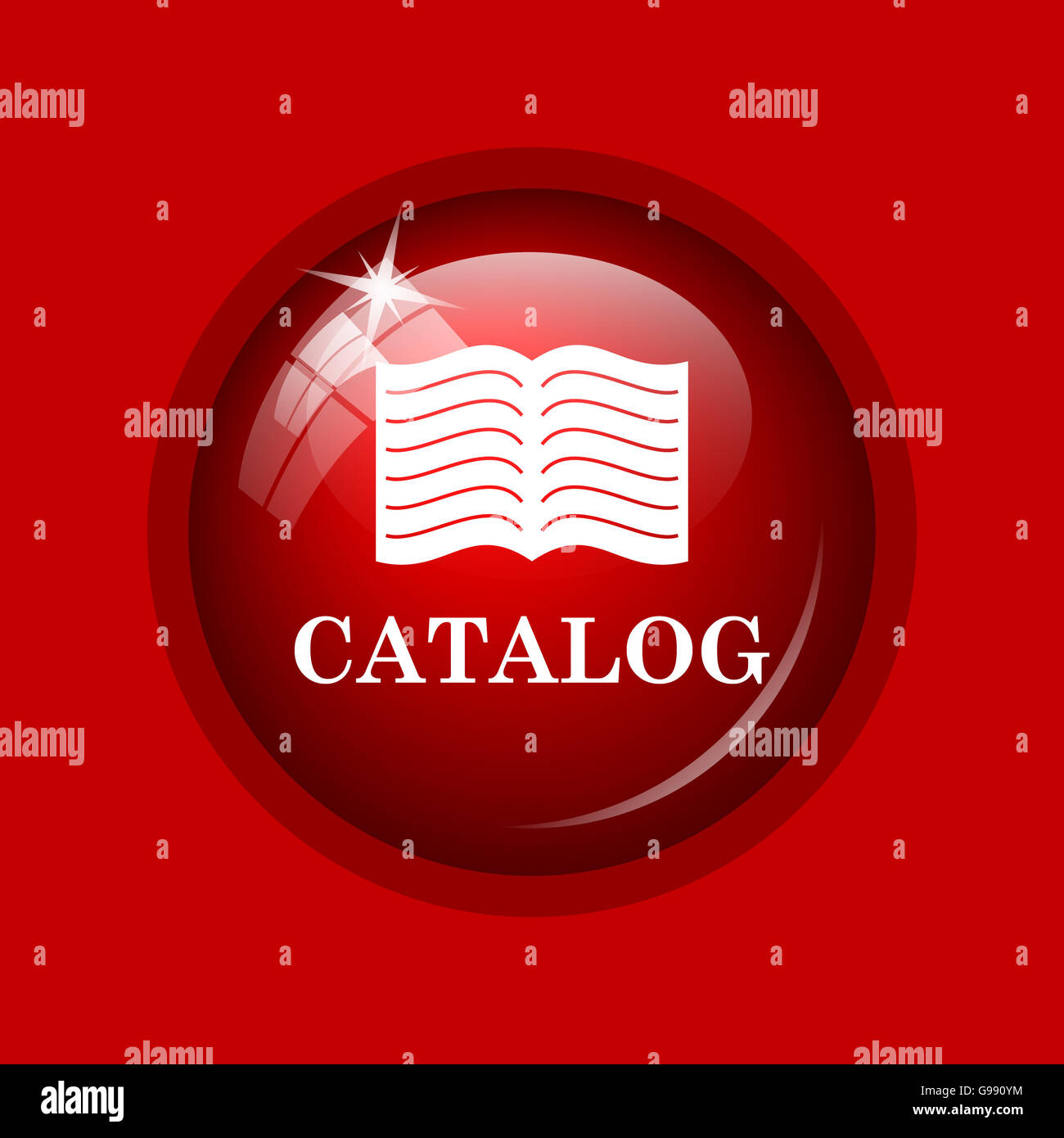 Catalog icon. Internet button on red background Stock Photo - Alamy