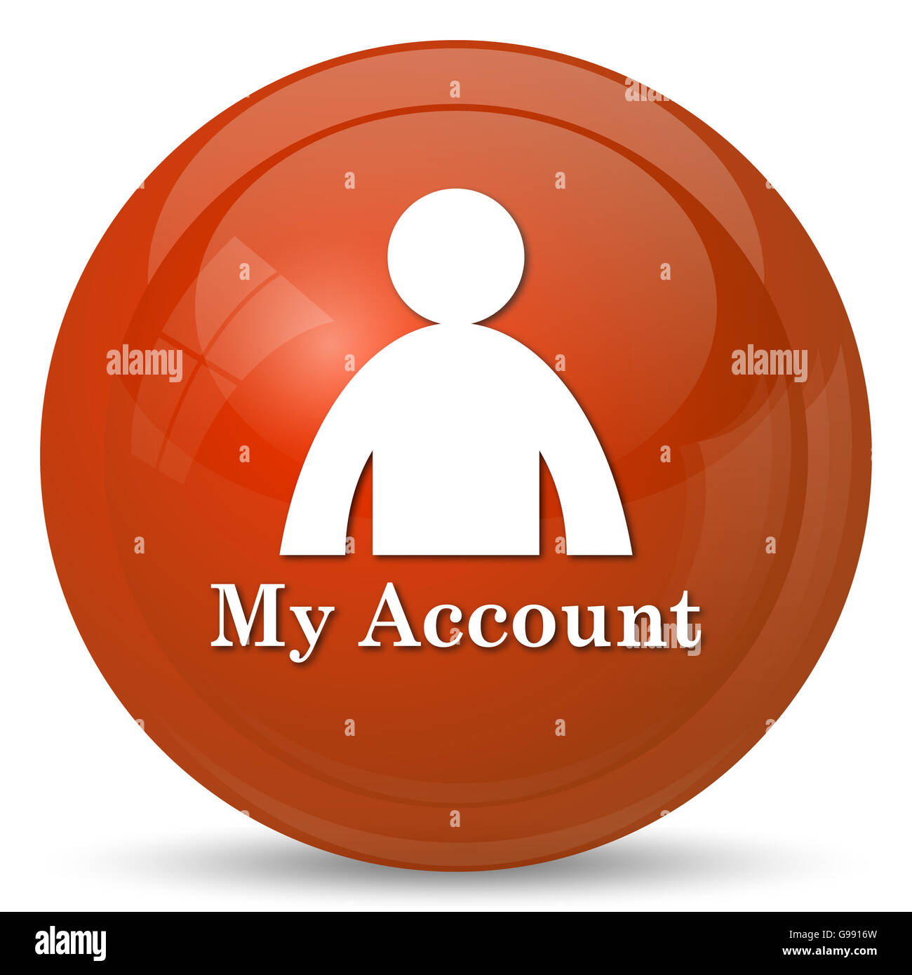 My account icon. Internet button on white background Stock Photo - Alamy