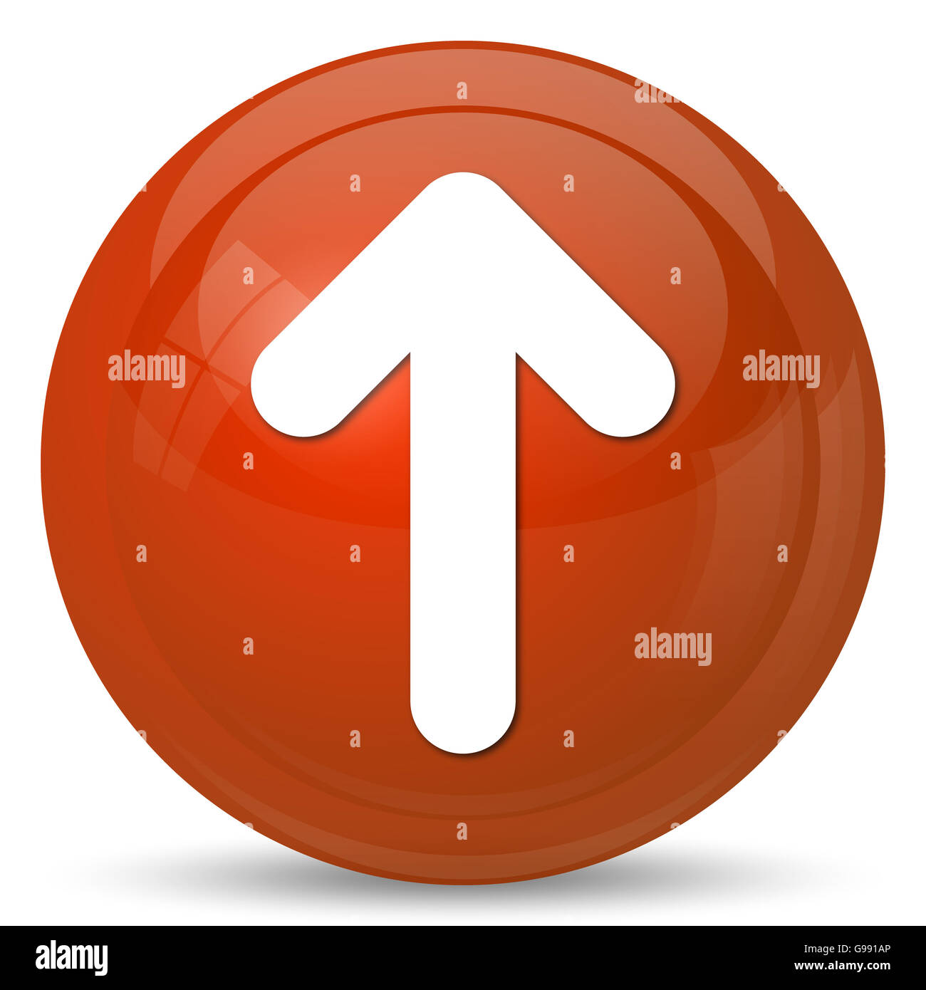Up arrow icon. Internet button on white background Stock Photo - Alamy