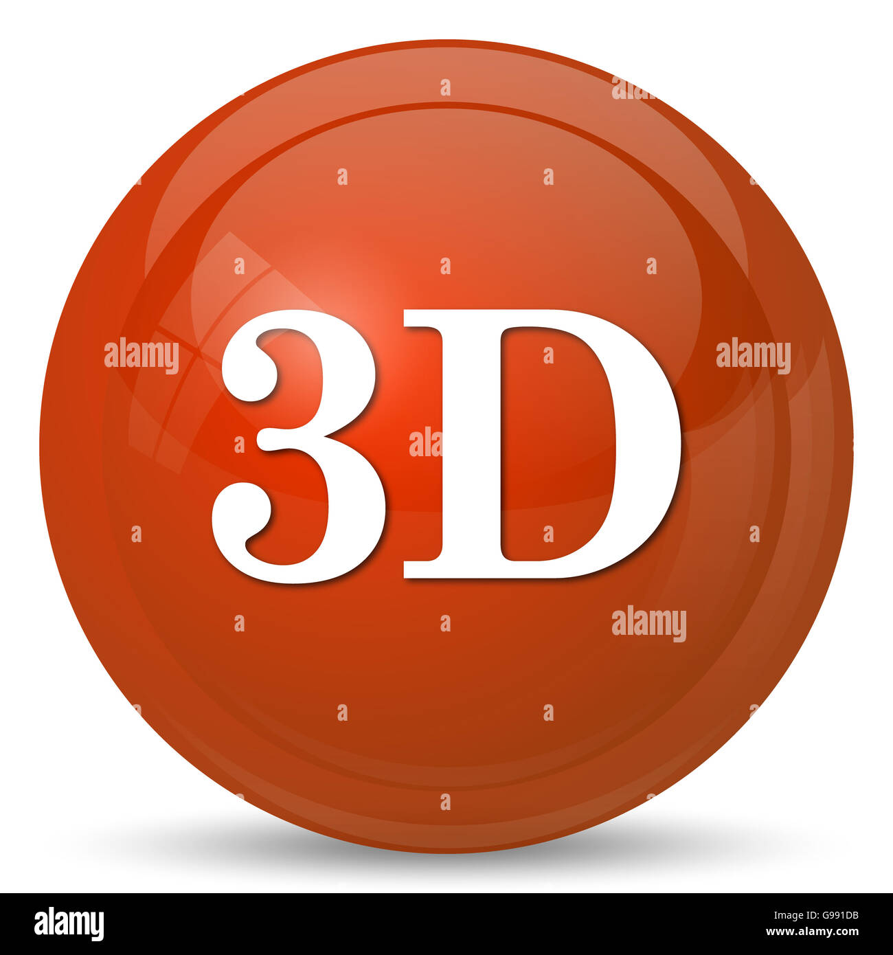 3D icon. Internet button on white background Stock Photo - Alamy