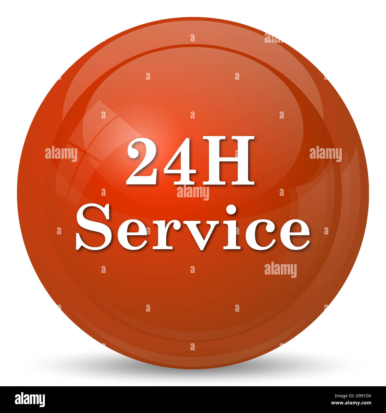 24H Service icon. Internet button on white background Stock Photo - Alamy
