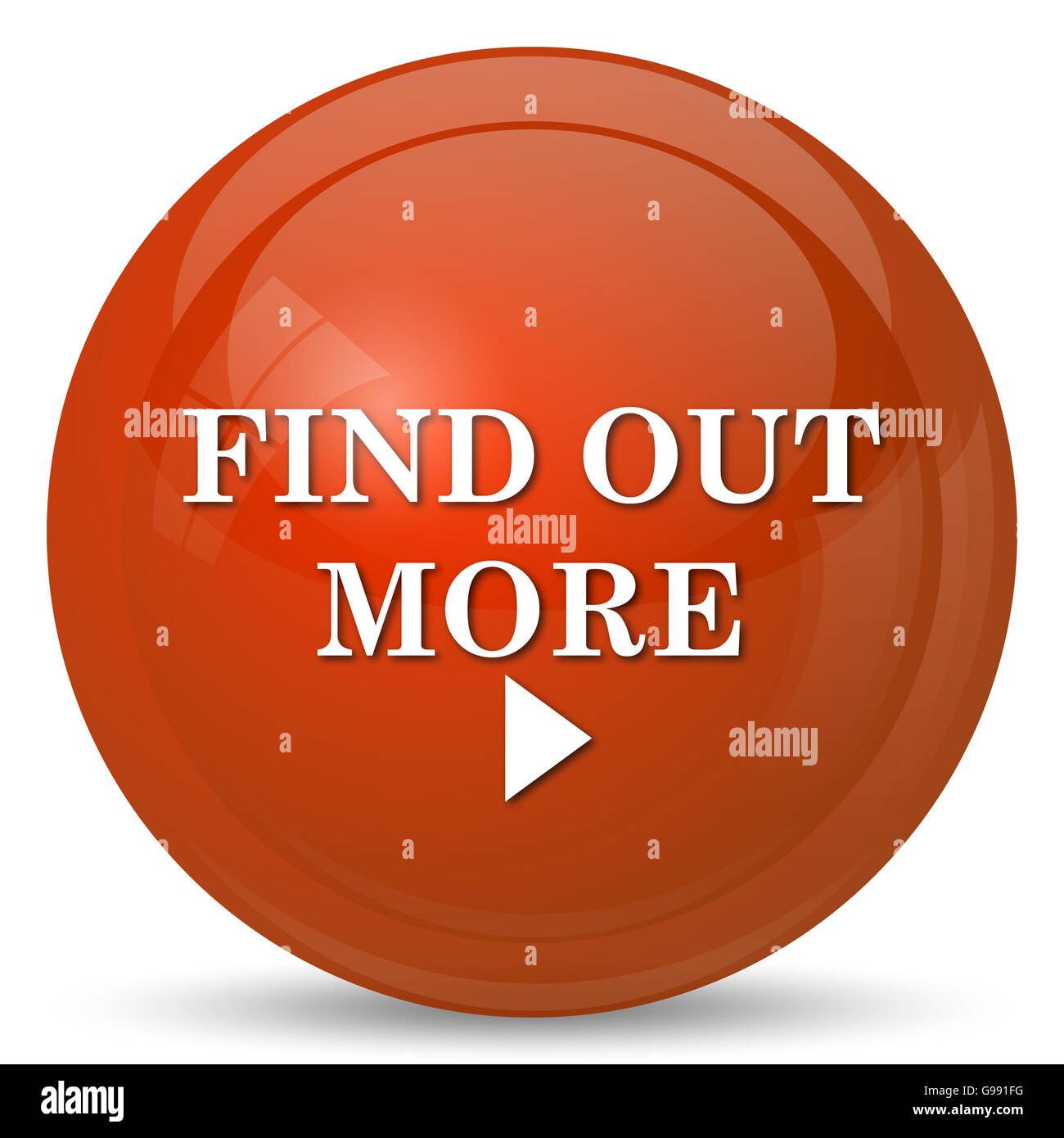 Find out more icon. Internet button on white background Stock Photo - Alamy