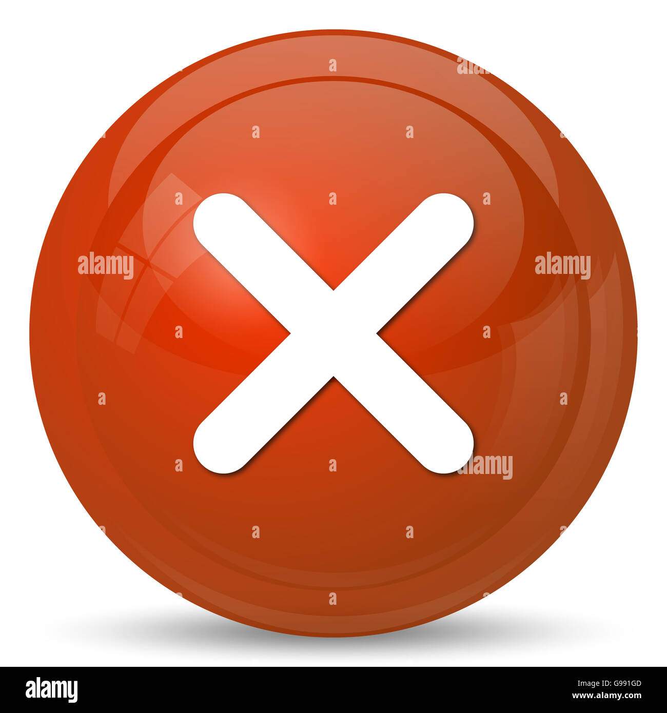 X close icon. Internet button on white background Stock Photo - Alamy
