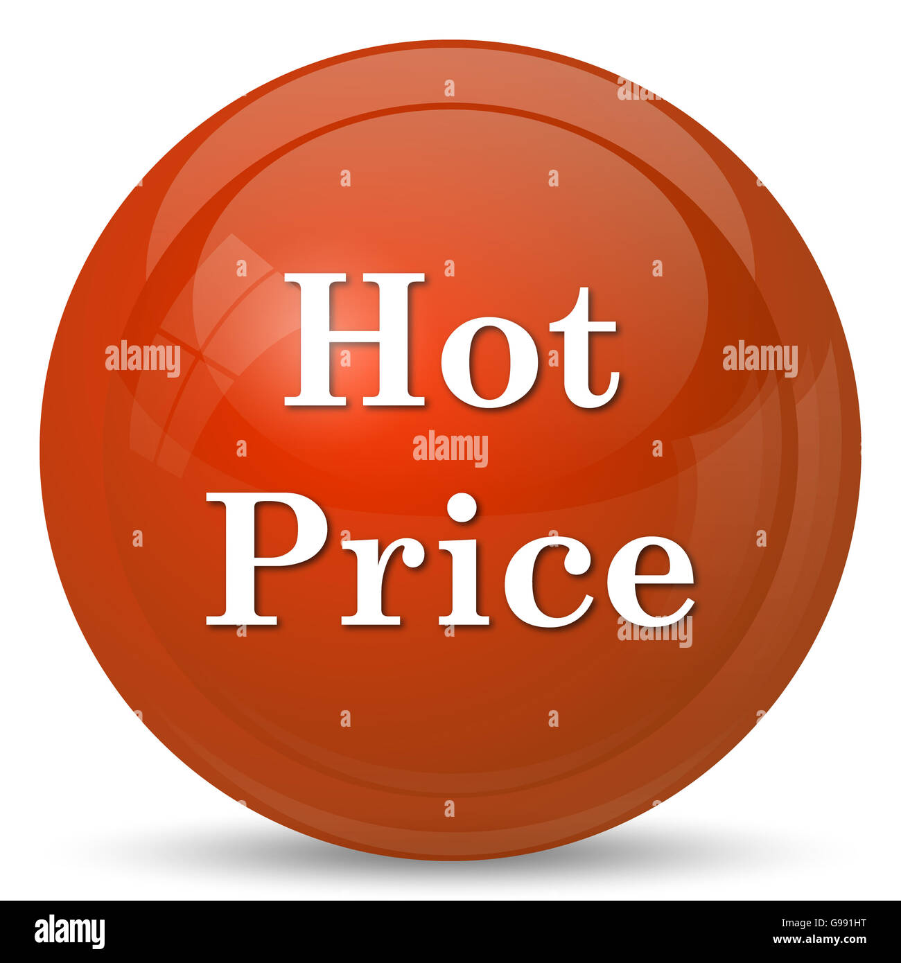 Hot price icon. Internet button on white background Stock Photo - Alamy