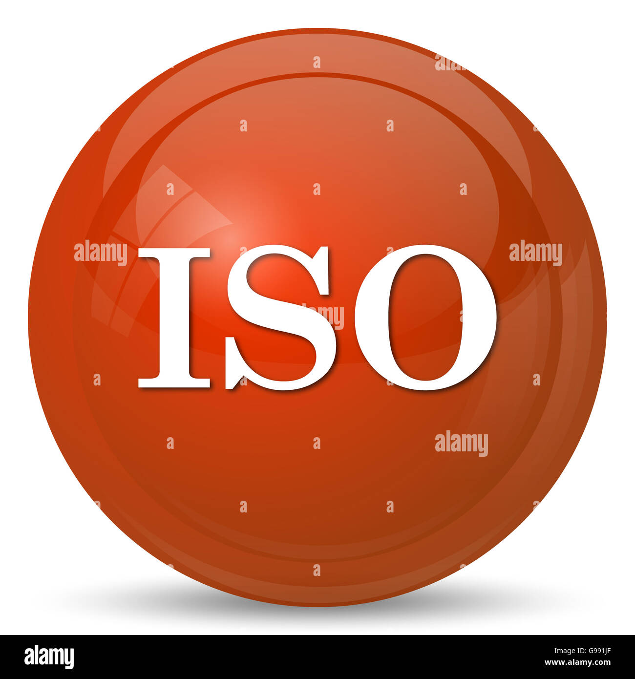ISO icon. Internet button on white background Stock Photo - Alamy