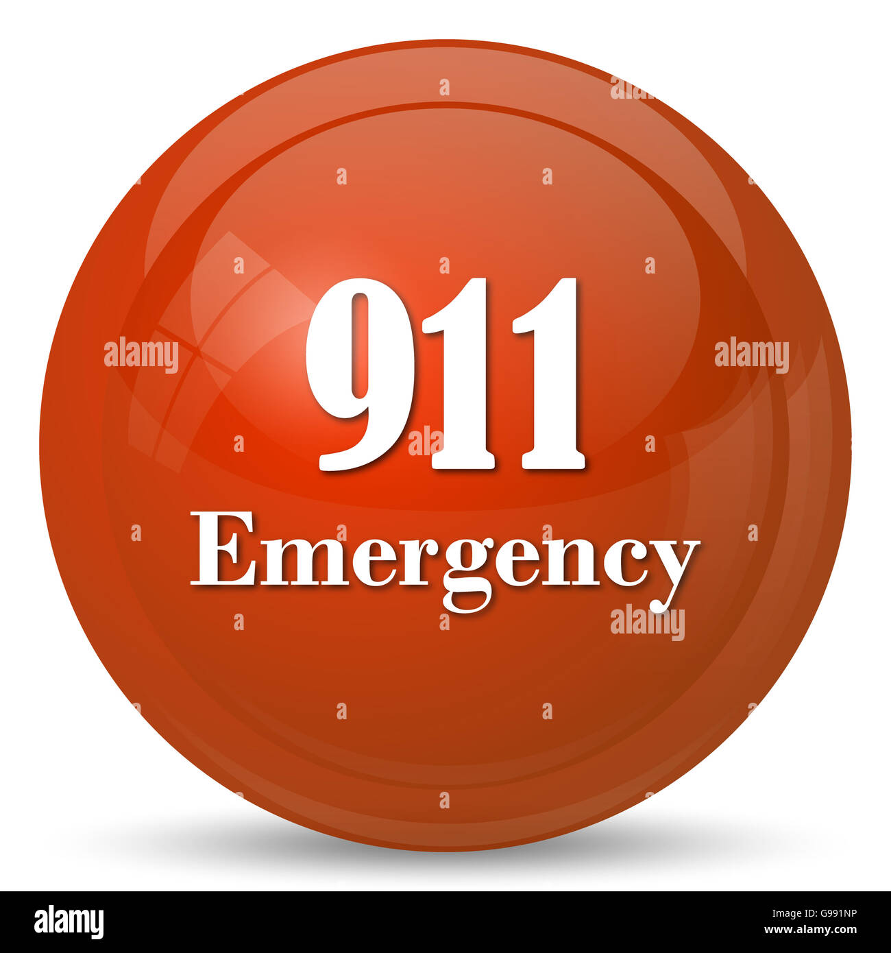 911 Emergency icon. Internet button on white background Stock Photo - Alamy