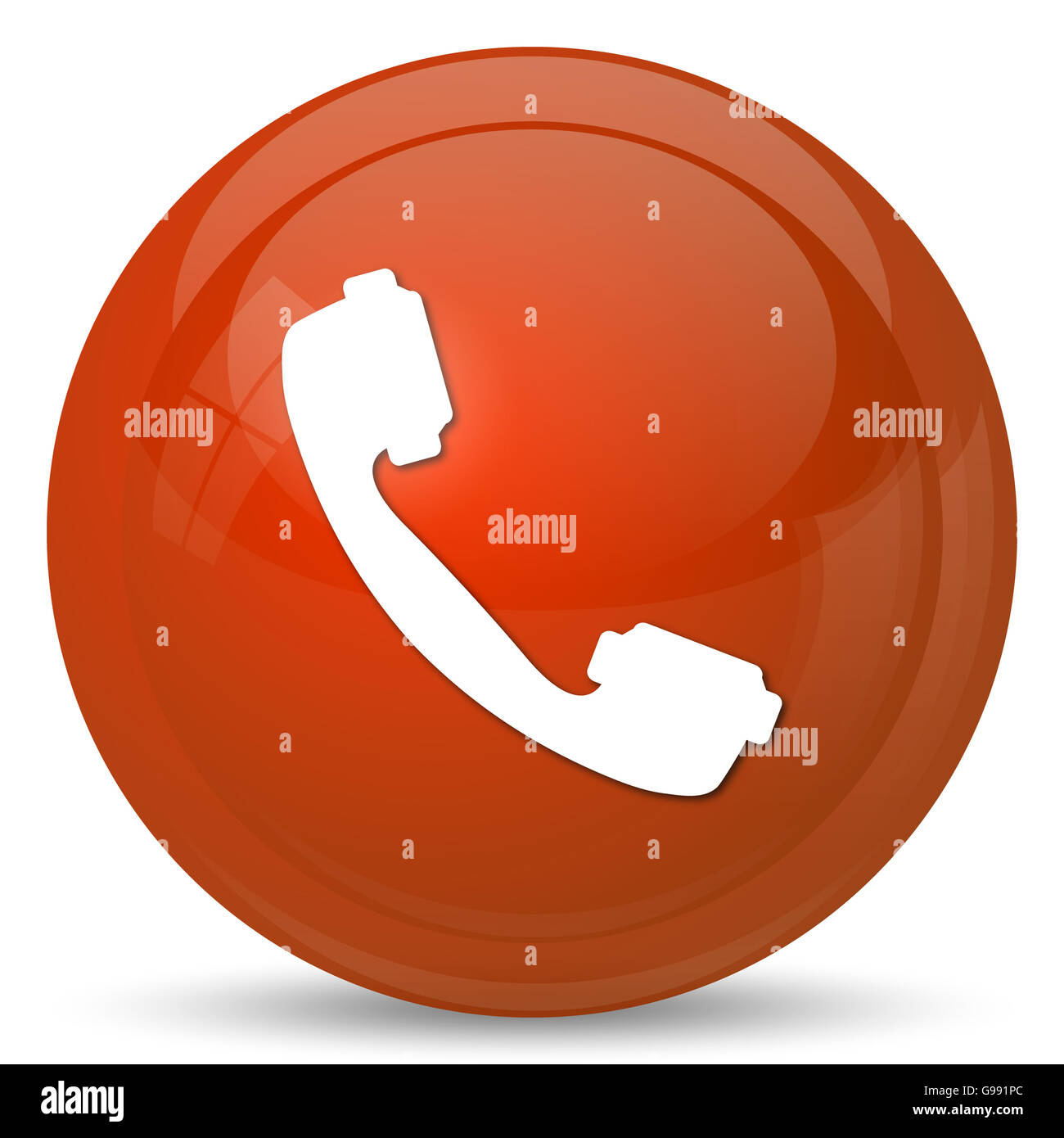 Phone icon. Internet button on white background Stock Photo - Alamy