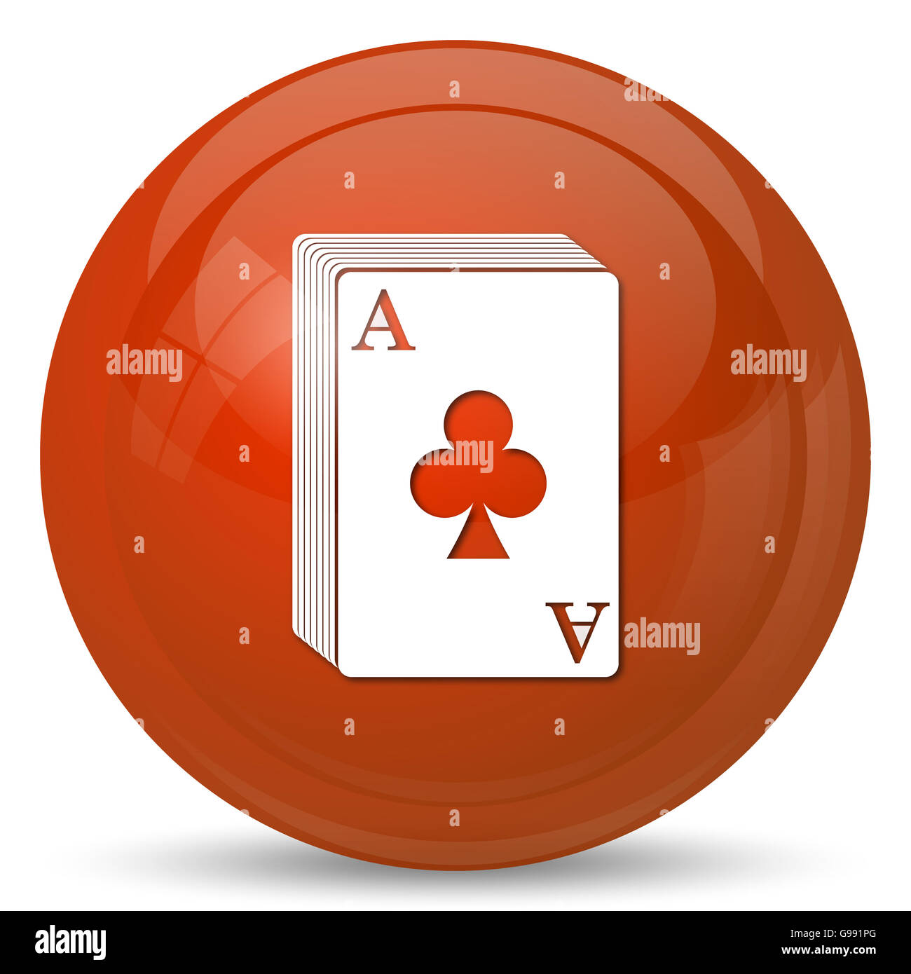 Deck of cards icon. Internet button on white background Stock Photo - Alamy