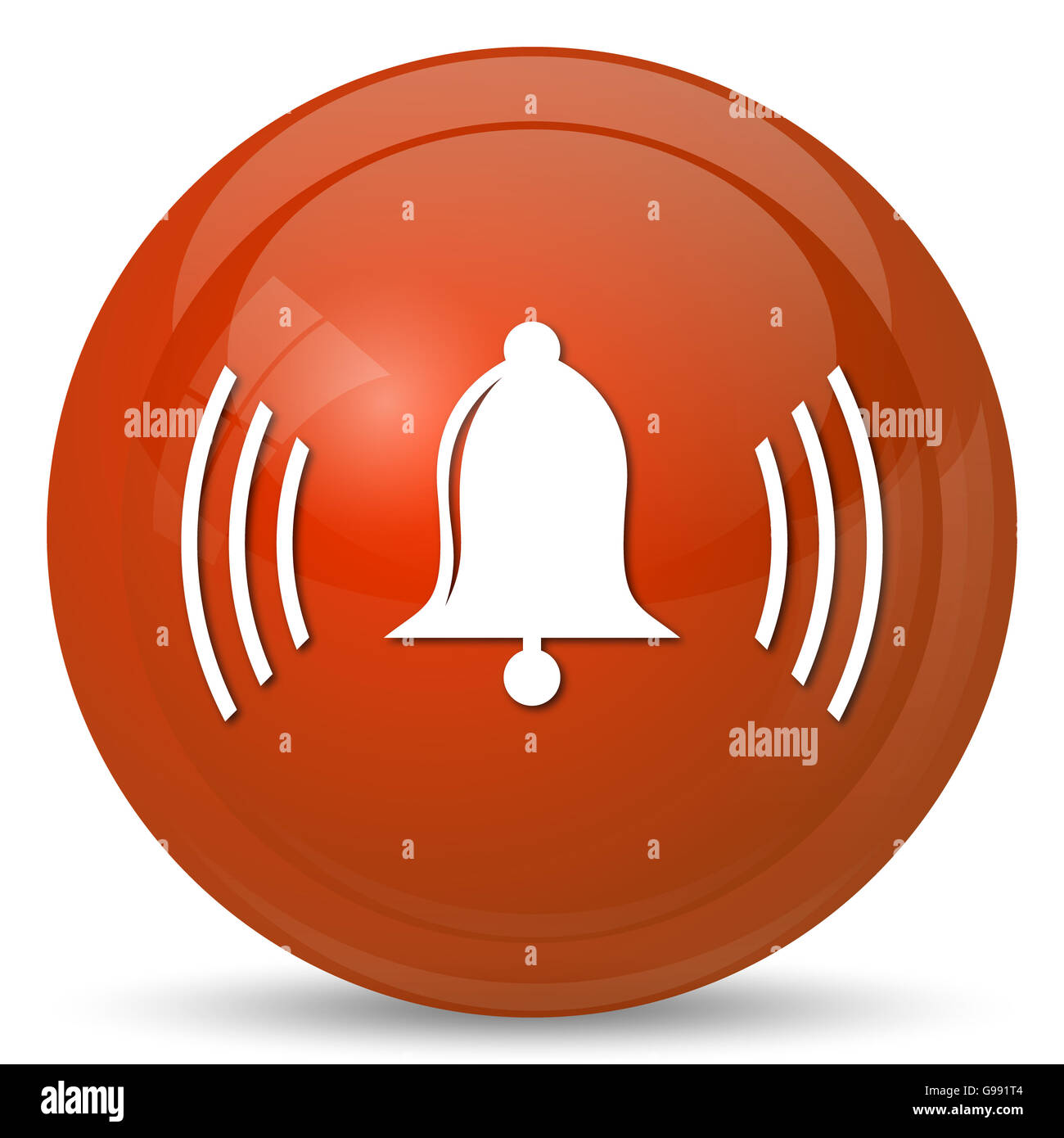 Bell icon. Internet button on white background Stock Photo - Alamy