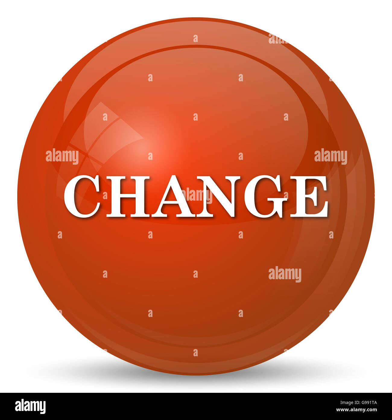 Change icon. Internet button on white background Stock Photo - Alamy