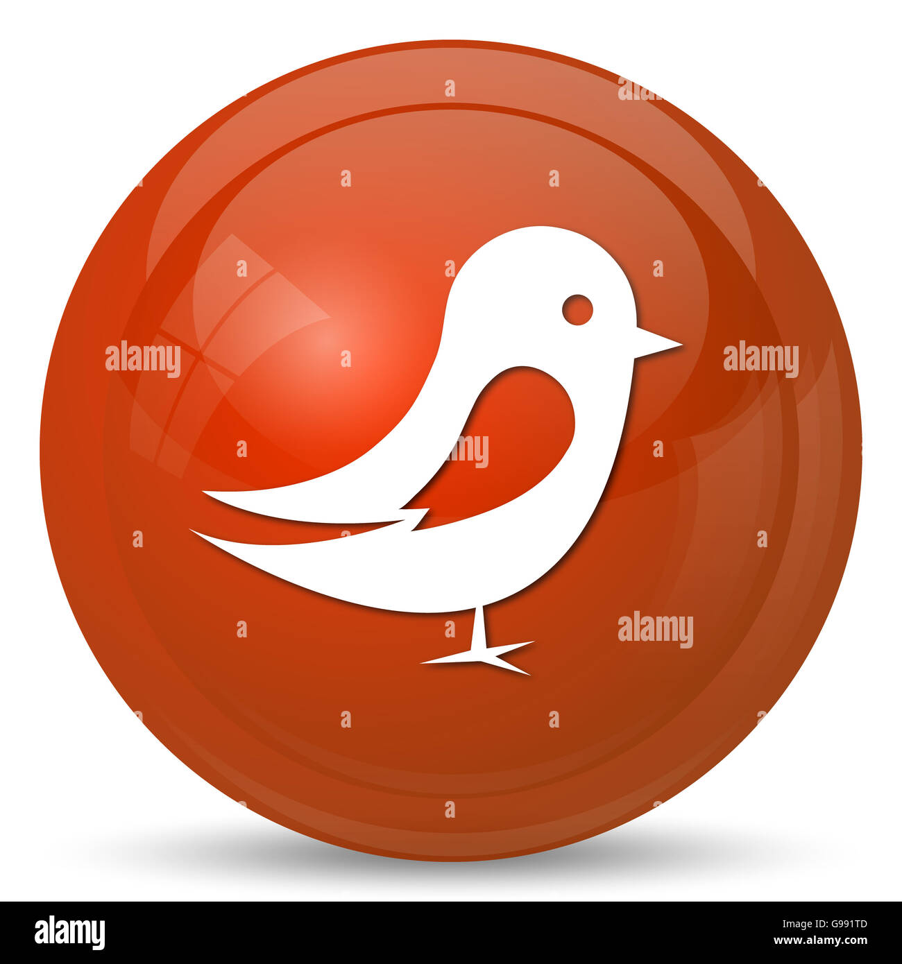 Bird icon. Internet button on white background Stock Photo - Alamy