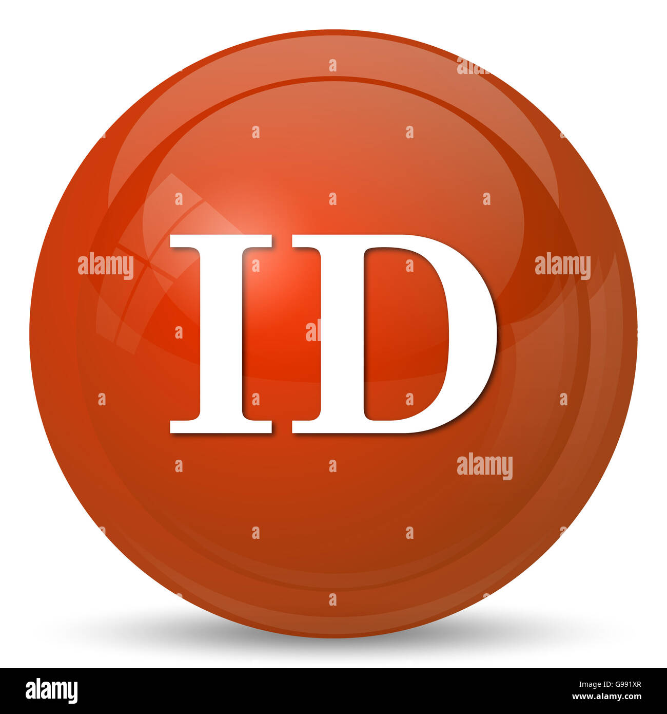 ID icon. Internet button on white background Stock Photo - Alamy