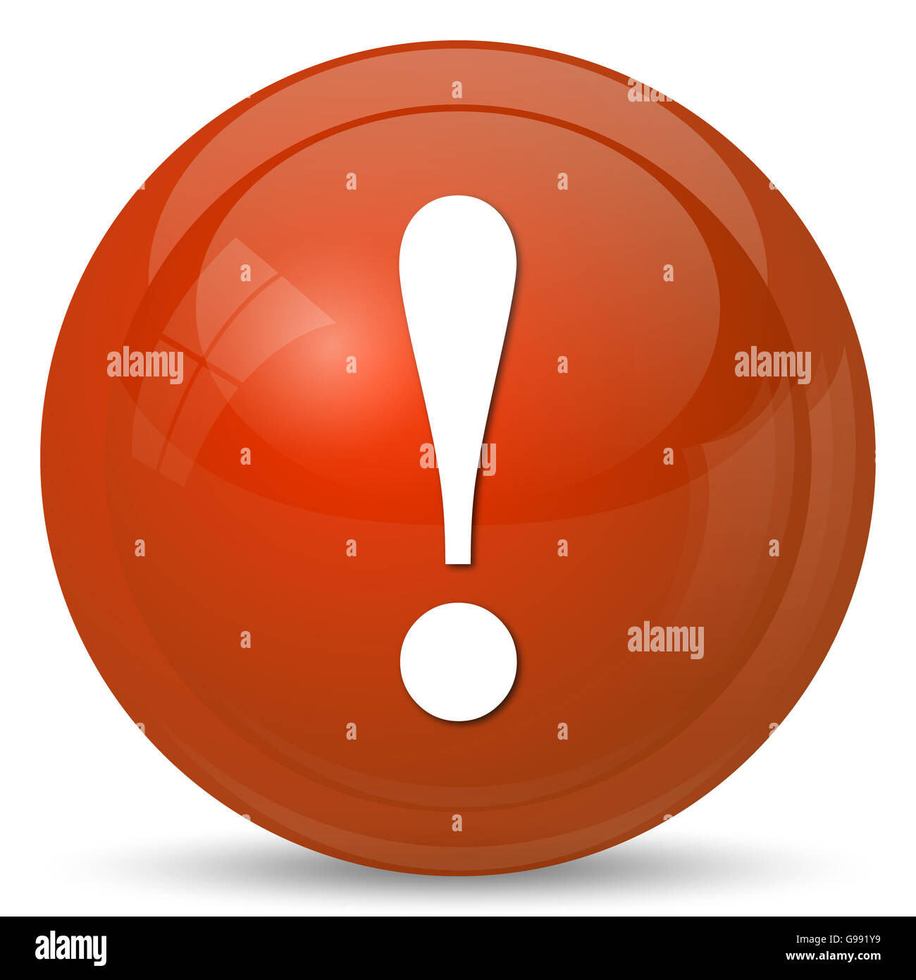 Attention icon. Internet button on white background Stock Photo - Alamy