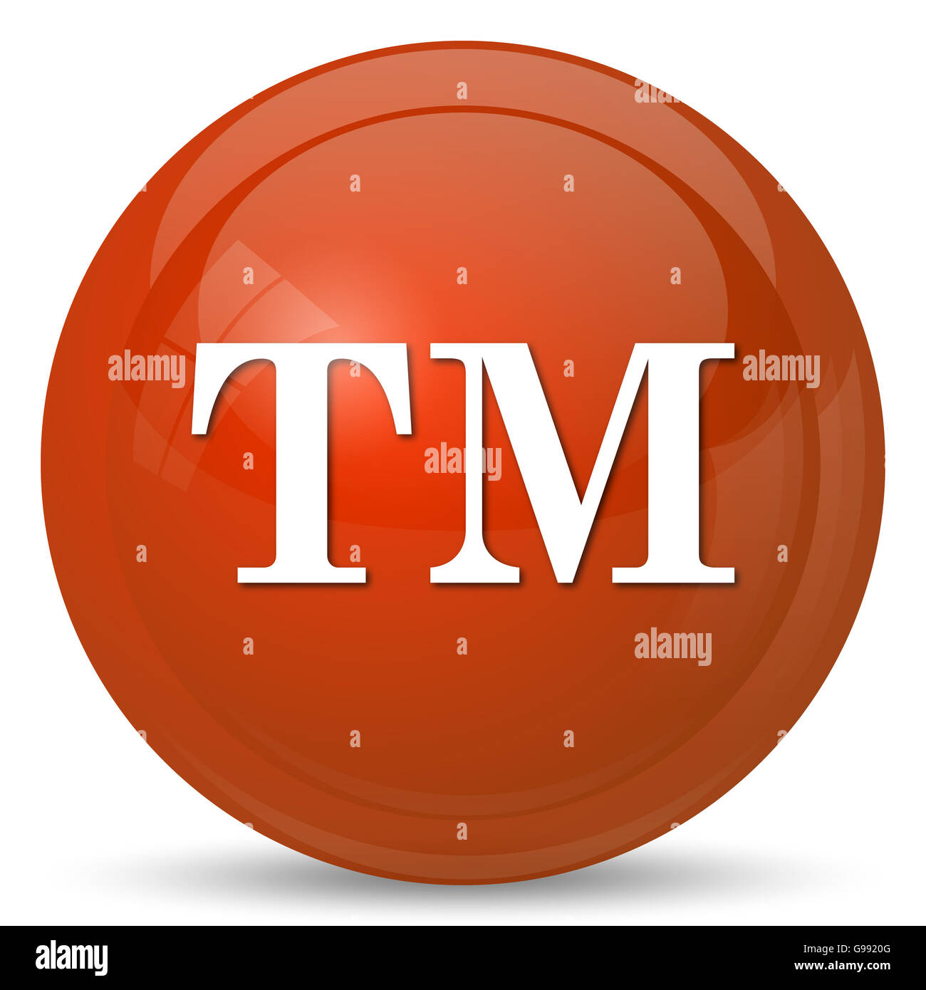 Trade mark icon. Internet button on white background Stock Photo - Alamy
