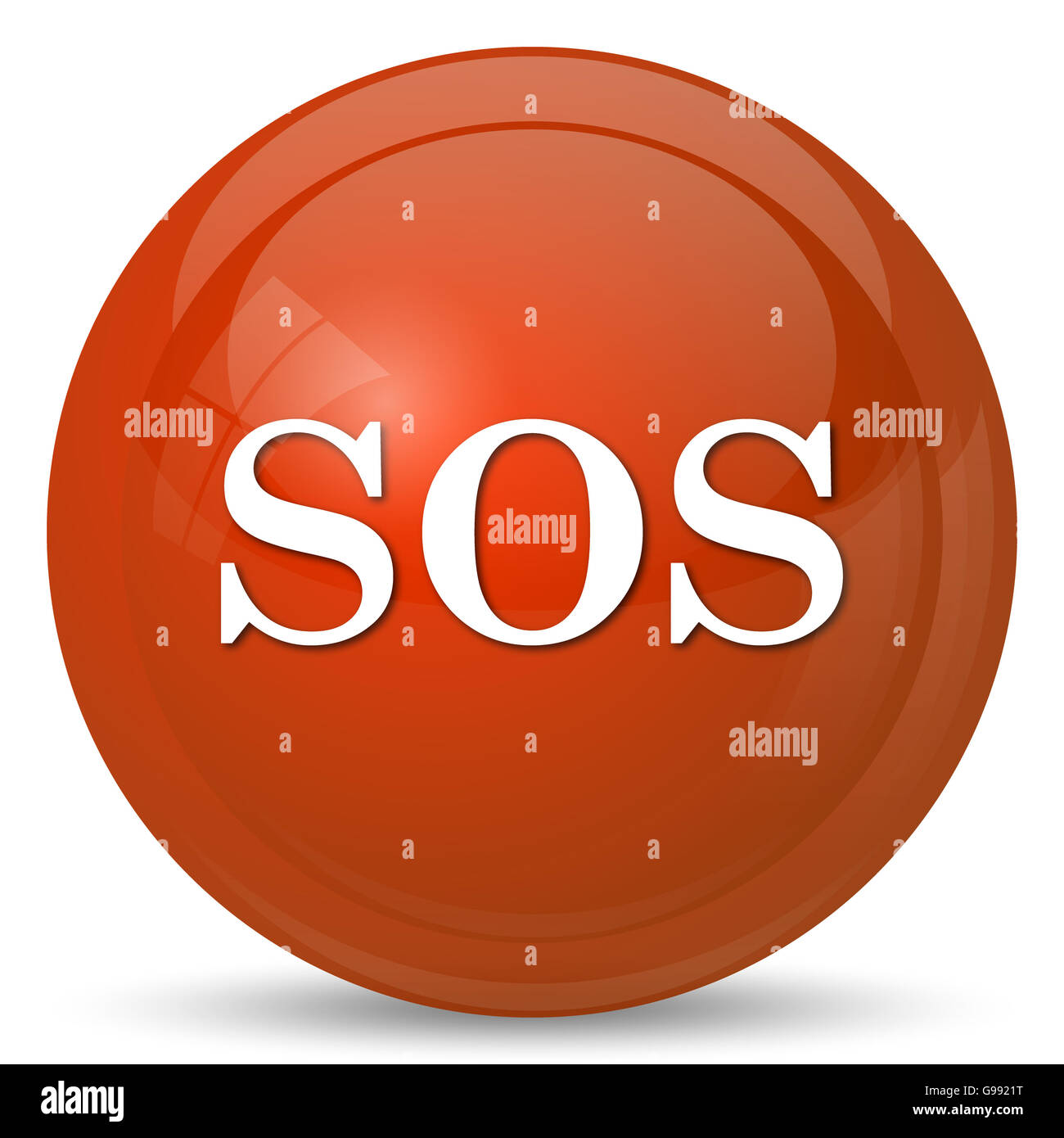 SOS icon. Internet button on white background Stock Photo - Alamy