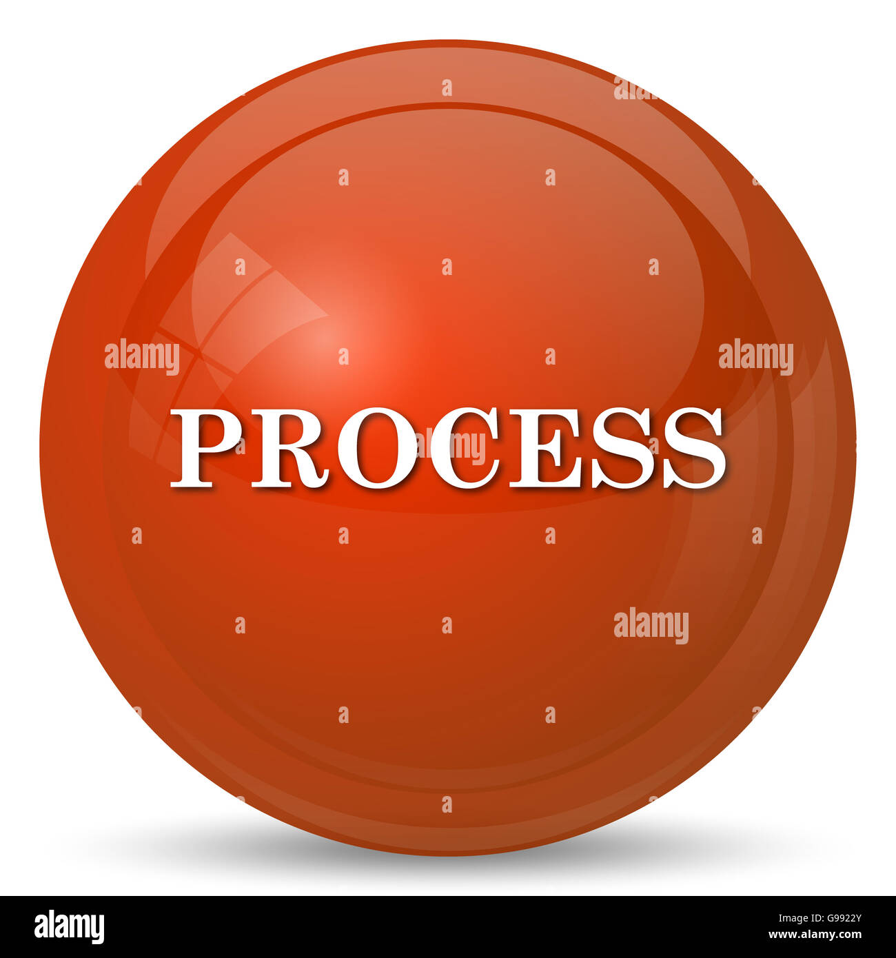 Process icon. Internet button on white background Stock Photo - Alamy