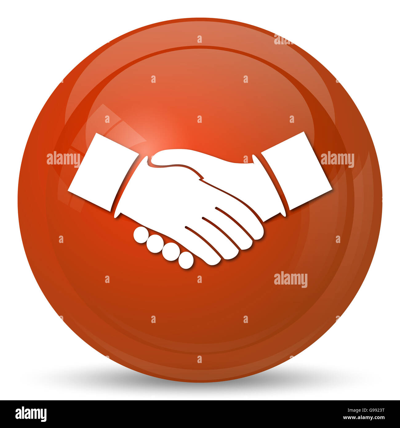 Agreement icon. Internet button on white background Stock Photo - Alamy