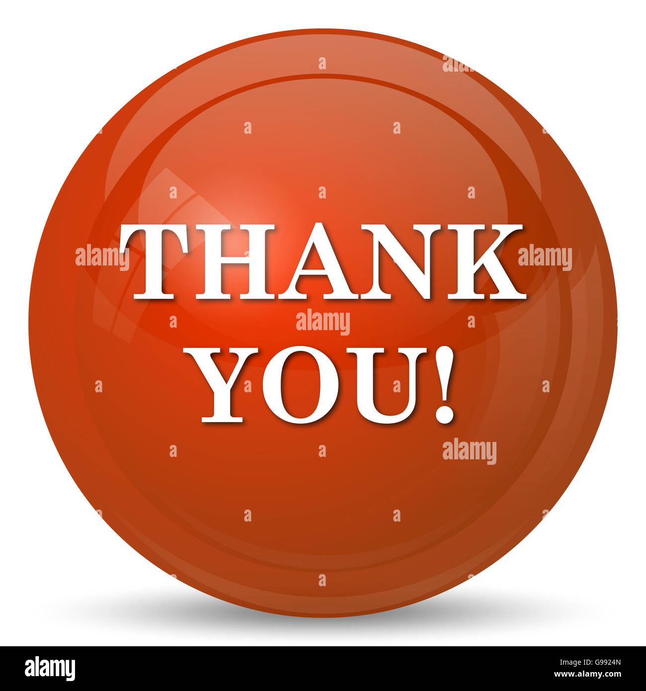 Thank you icon. Internet button on white background Stock Photo - Alamy