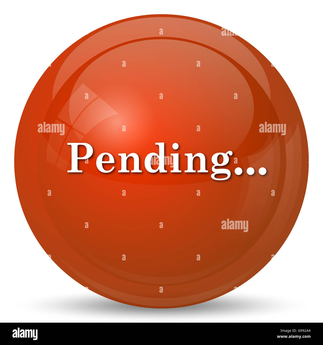 Pending icon. Internet button on white background Stock Photo - Alamy
