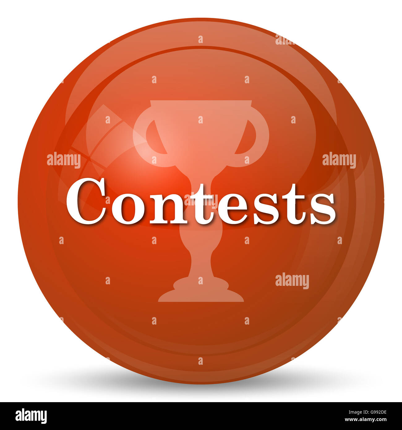 Contests icon. Internet button on white background Stock Photo - Alamy