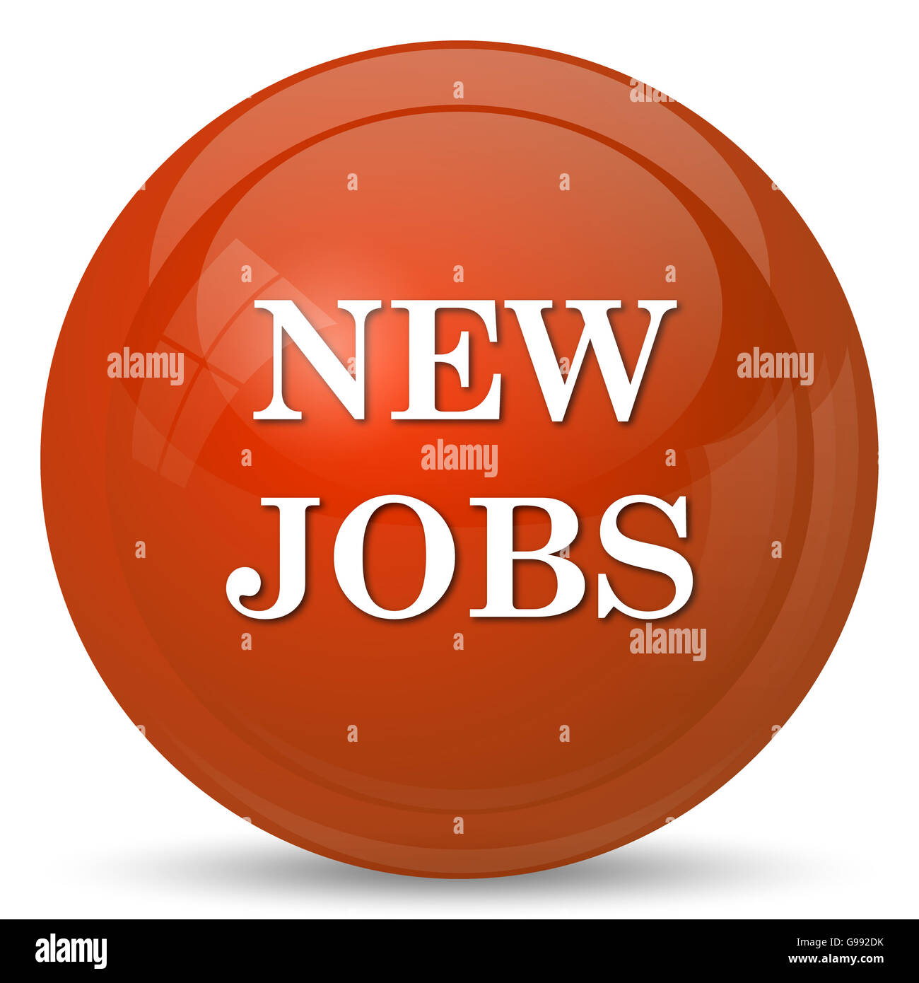 New jobs icon. Internet button on white background Stock Photo - Alamy
