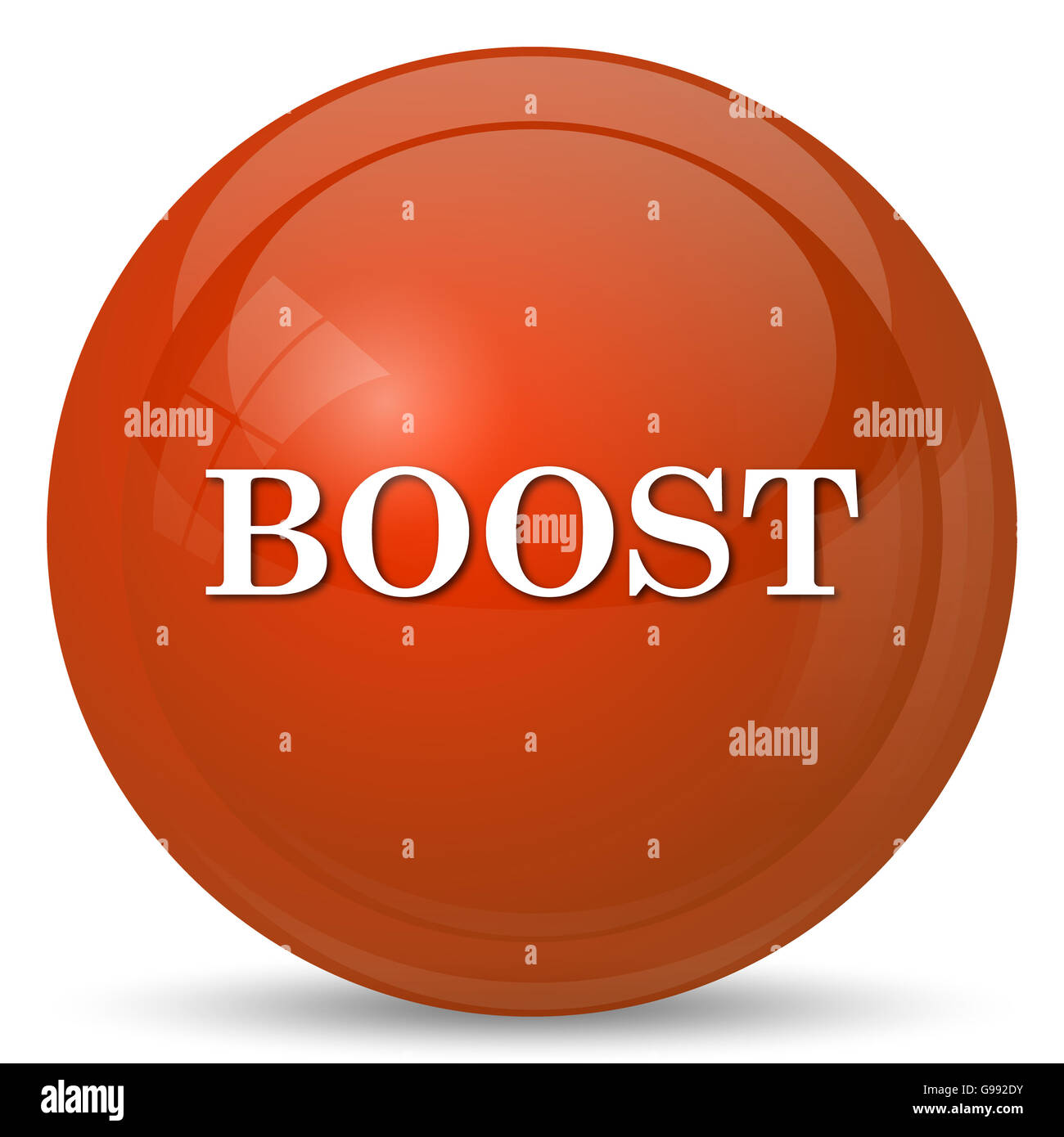 Boost icon. Internet button on white background Stock Photo - Alamy