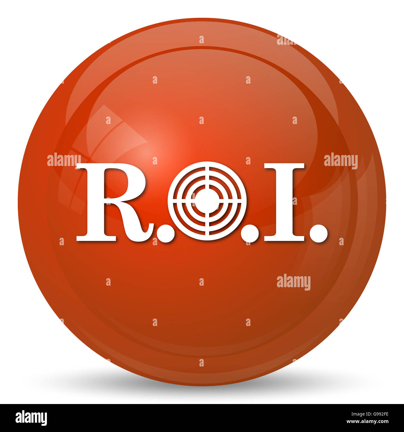ROI icon. Internet button on white background Stock Photo - Alamy