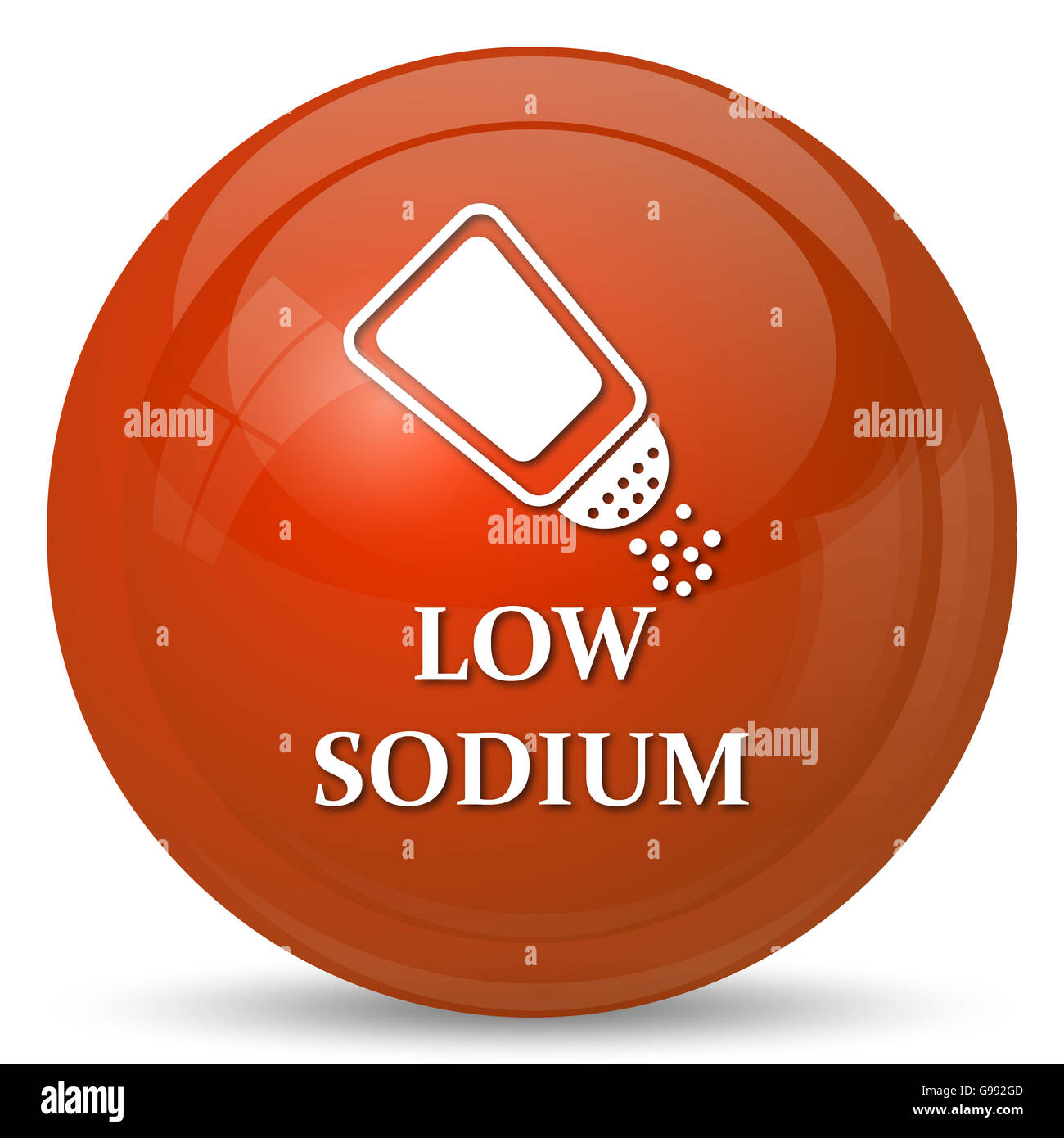 Low sodium icon. Internet button on white background Stock Photo - Alamy