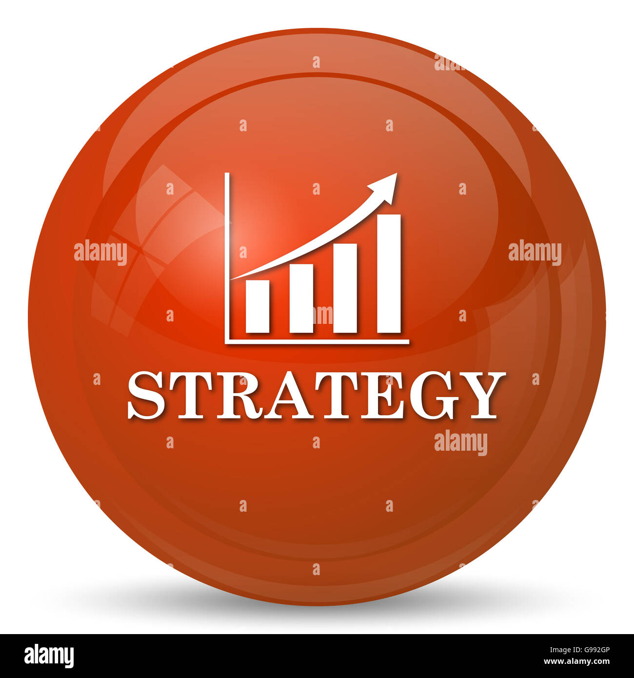 Strategy icon. Internet button on white background Stock Photo - Alamy