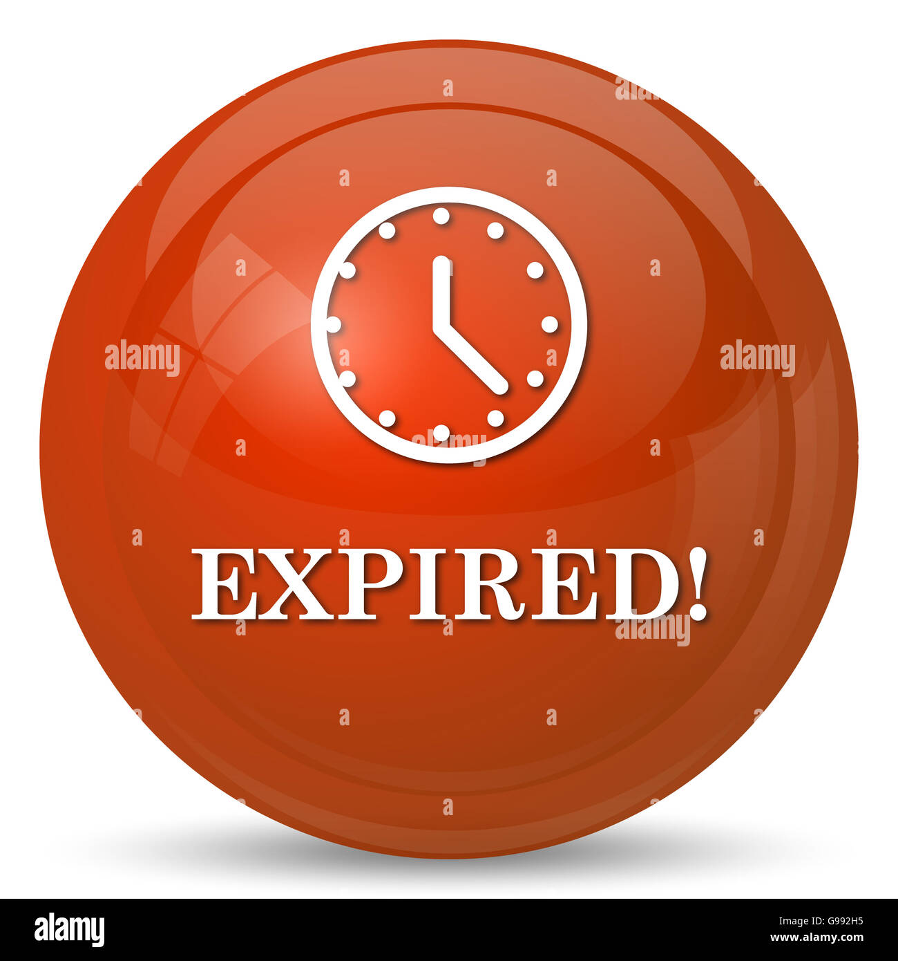 Expired icon. Internet button on white background Stock Photo - Alamy