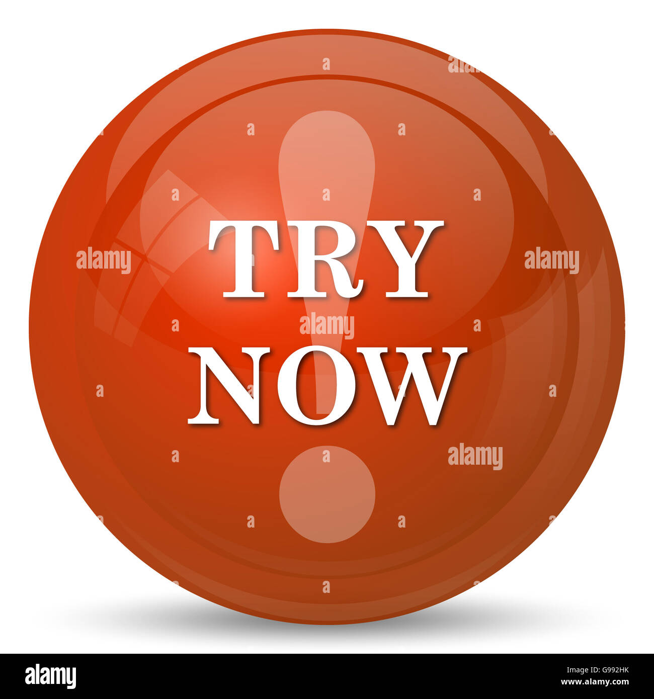 Try now icon. Internet button on white background Stock Photo - Alamy