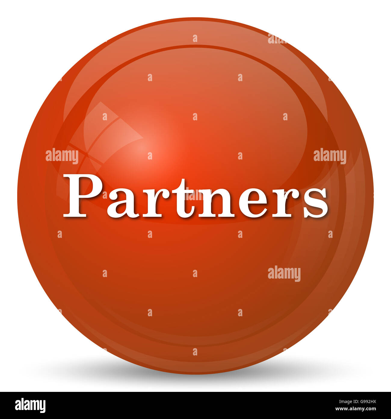 Partners icon. Internet button on white background Stock Photo - Alamy