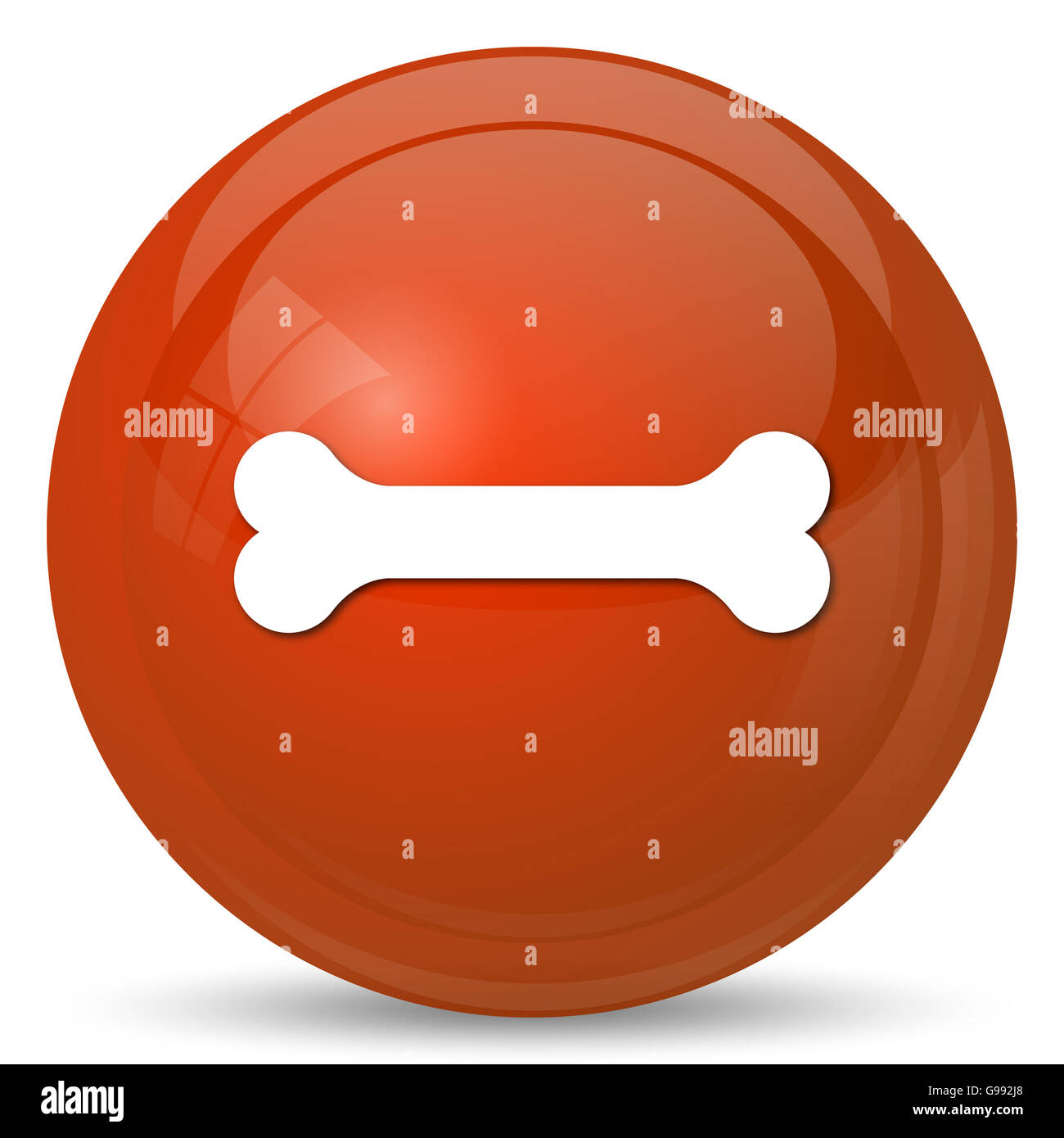 Bone icon. Internet button on white background Stock Photo - Alamy