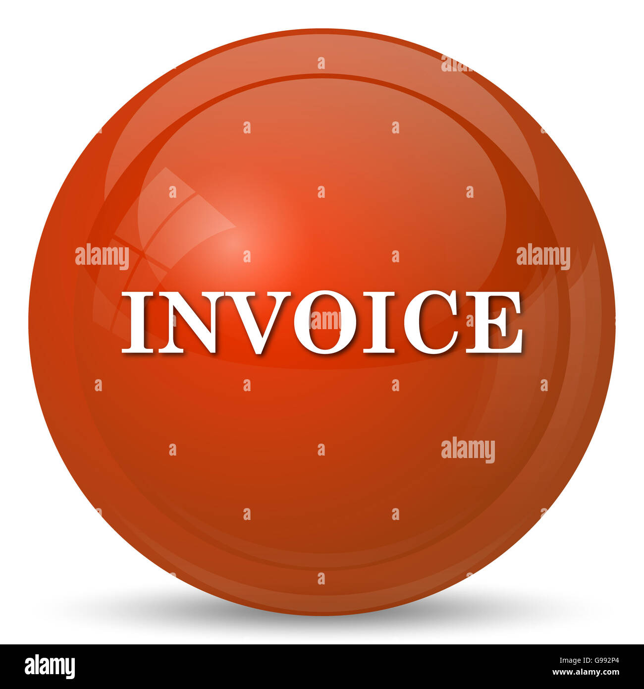 Invoice icon. Internet button on white background Stock Photo - Alamy
