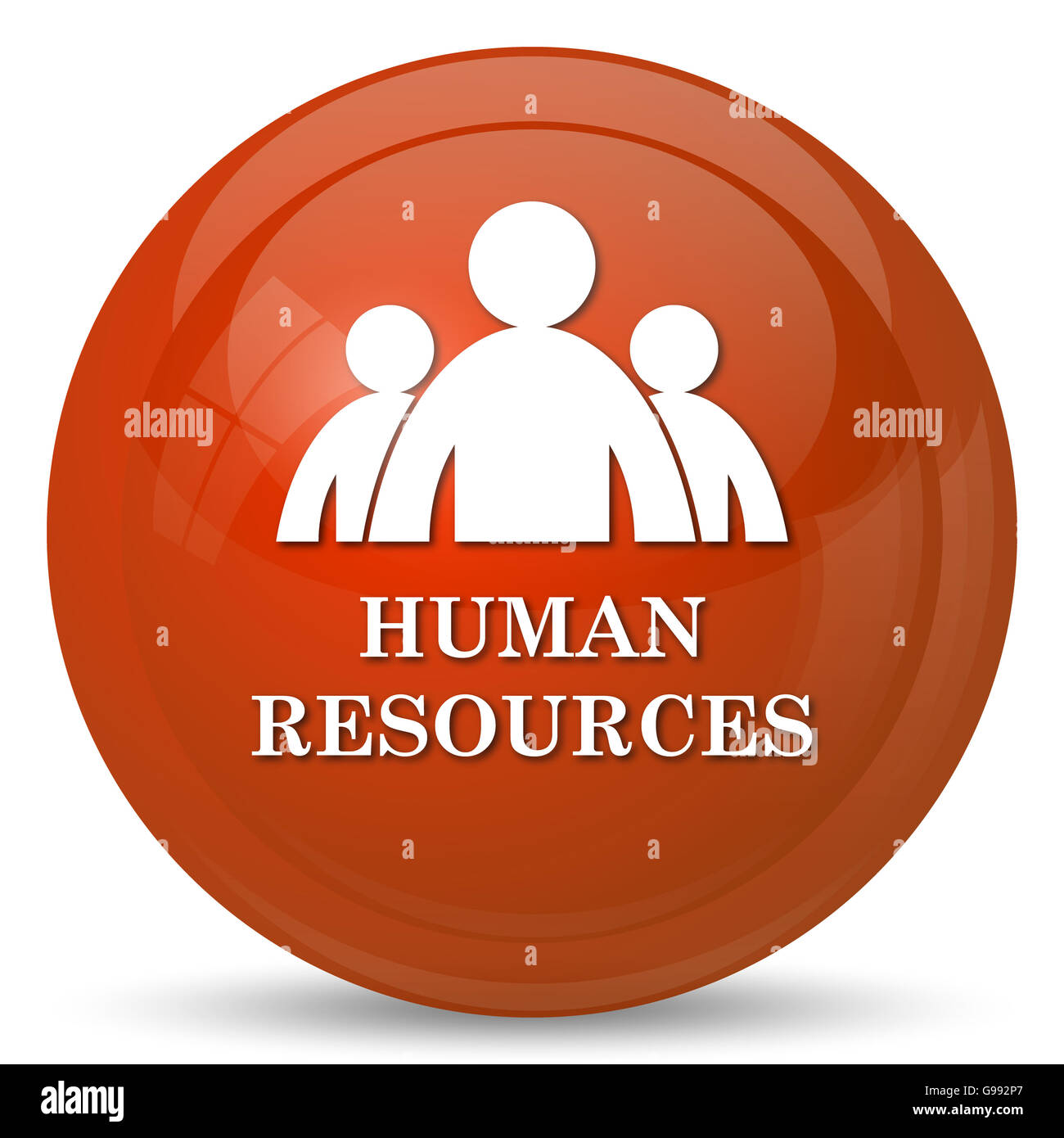 Human Resources icon. Internet button on white background Stock Photo ...