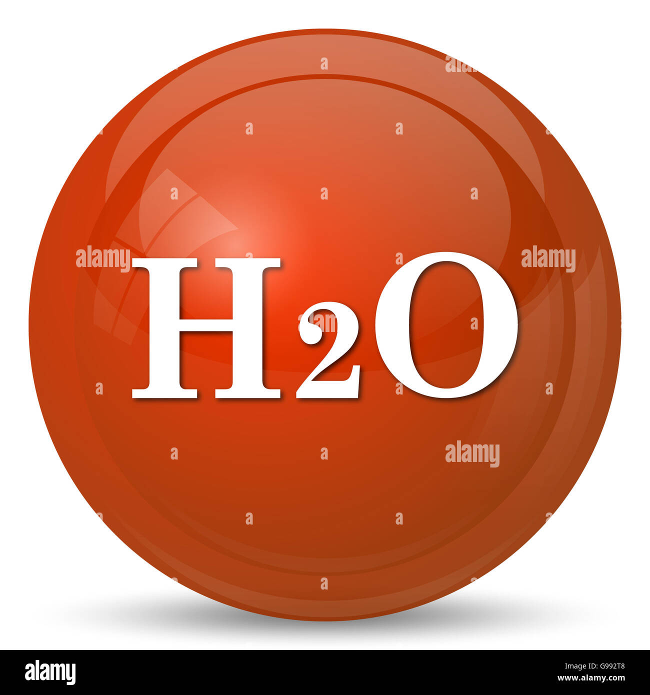 H2O icon. Internet button on white background Stock Photo - Alamy