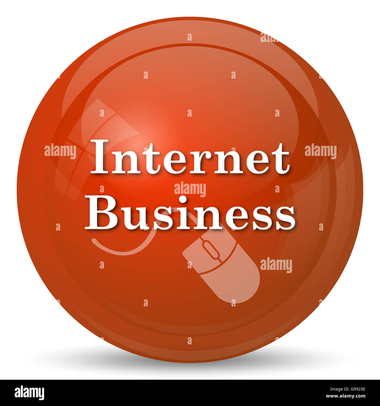 Internet business icon. Internet button on white background Stock Photo ...