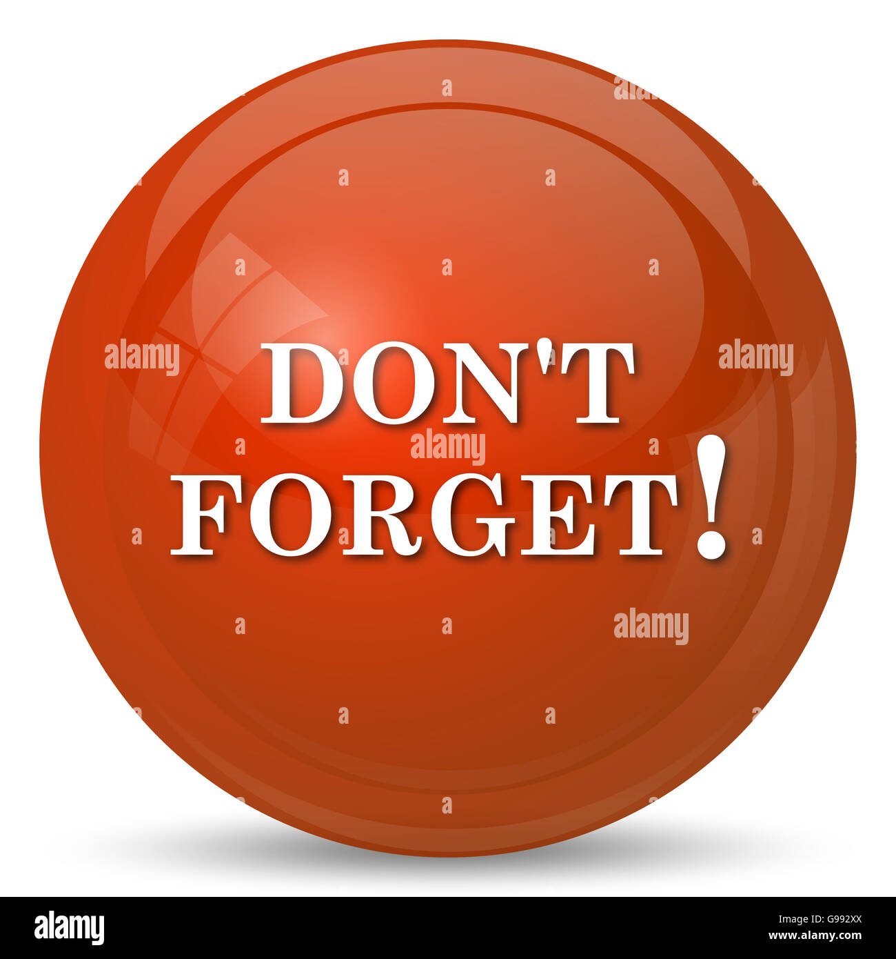 Dont forget reminder icon internet hi-res stock photography and images ...