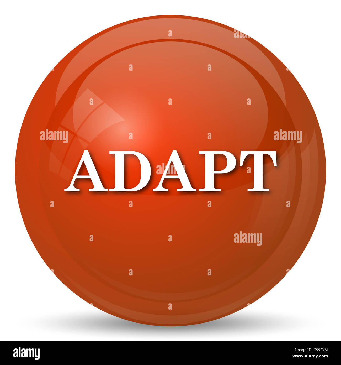 Adapt icon. Internet button on white background Stock Photo - Alamy