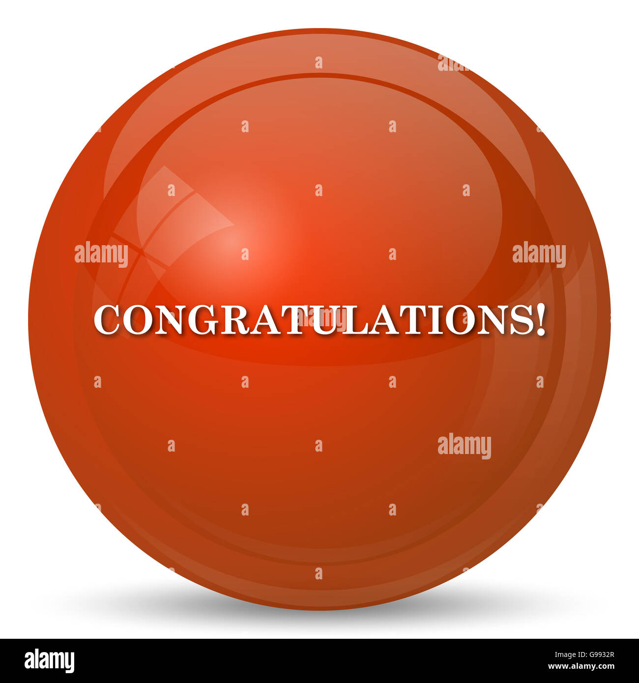 Congratulations icon. Internet button on white background Stock Photo ...