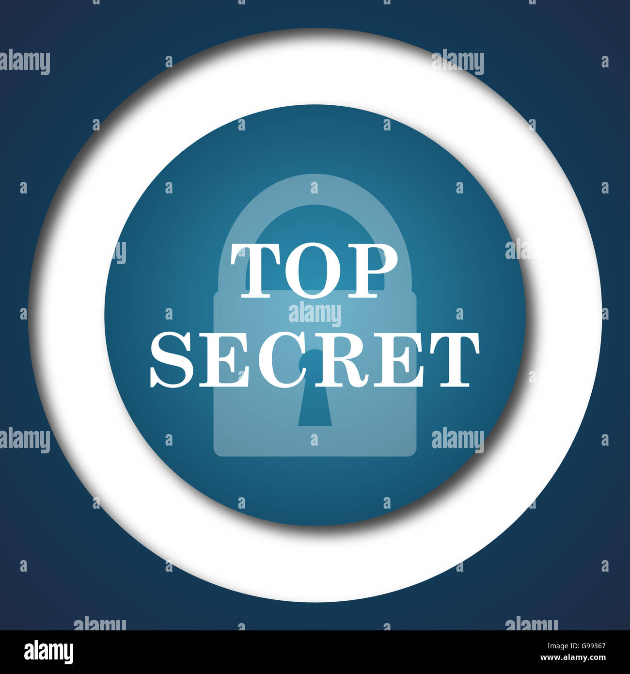 Top secret icon. Internet button on white background Stock Photo - Alamy