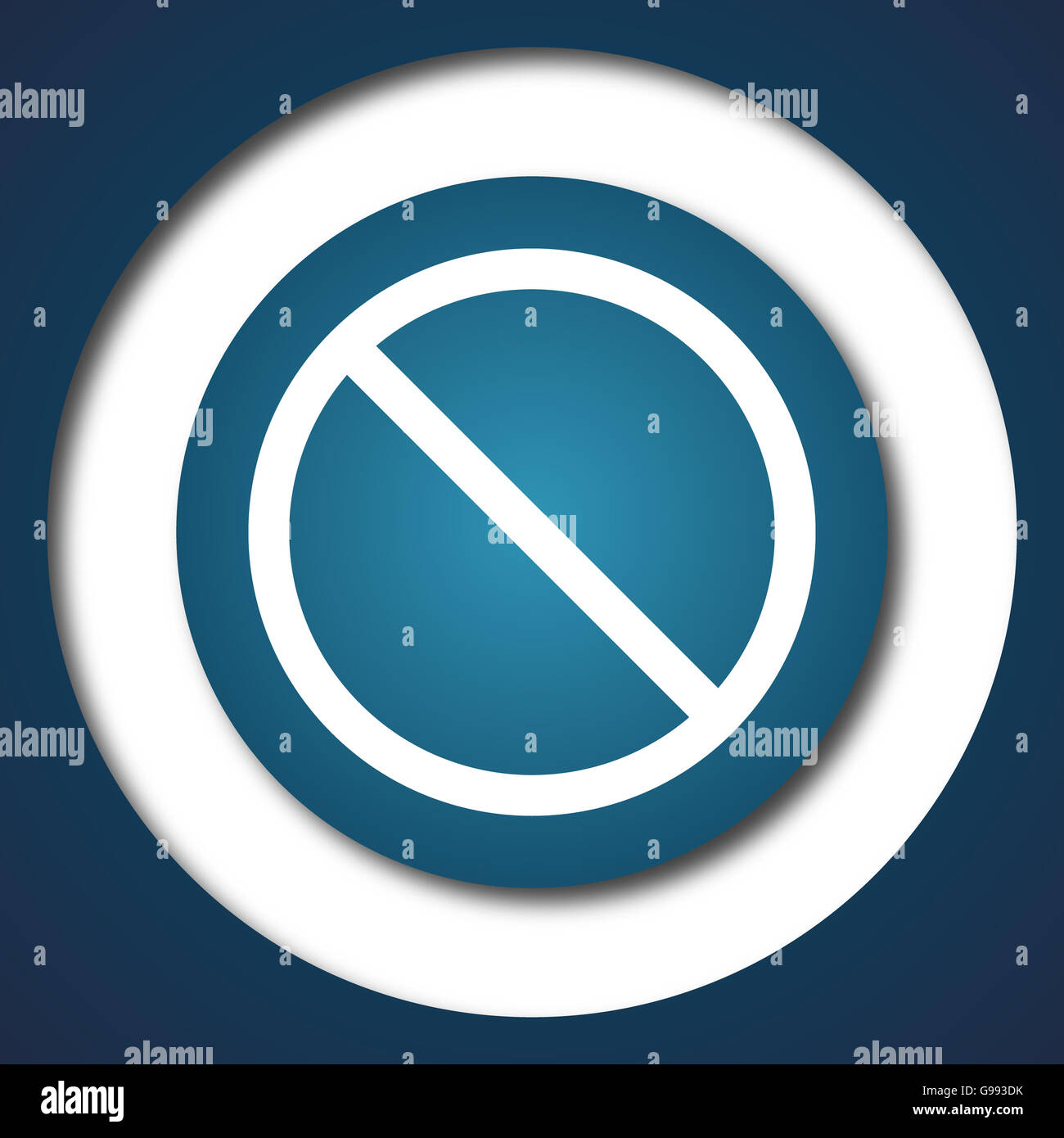 Forbidden icon. Internet button on white background Stock Photo - Alamy