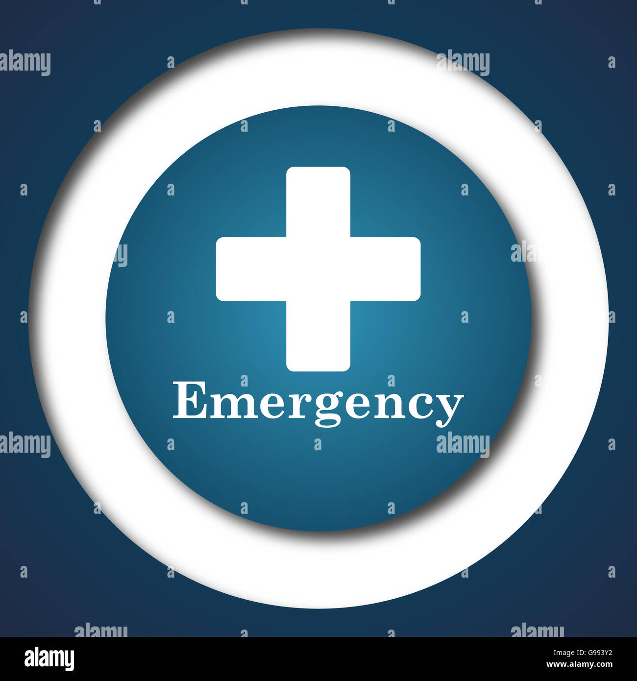 Emergency icon. Internet button on white background Stock Photo - Alamy
