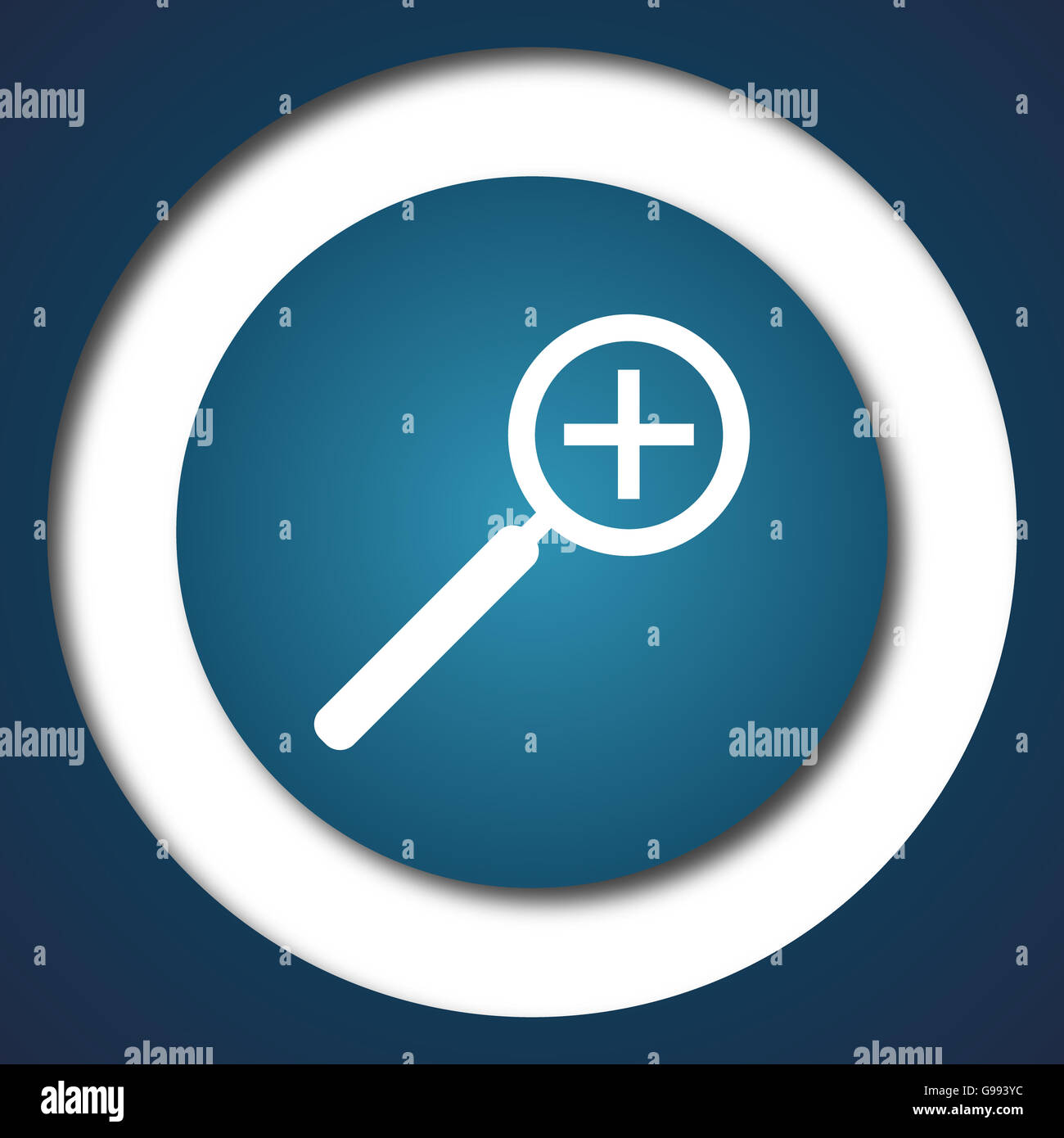 Zoom in icon. Internet button on white background Stock Photo - Alamy
