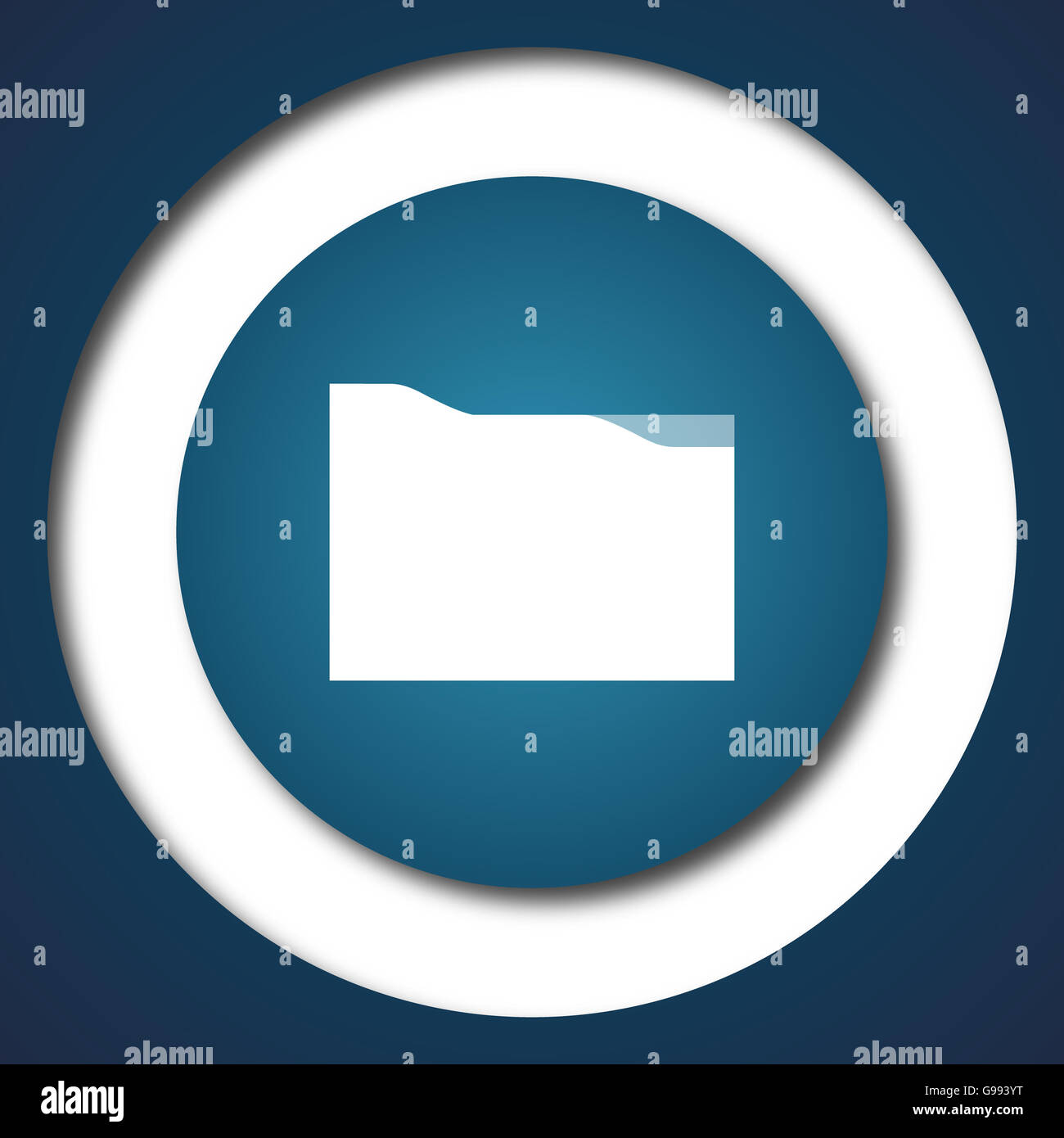 Folder icon. Internet button on white background Stock Photo - Alamy